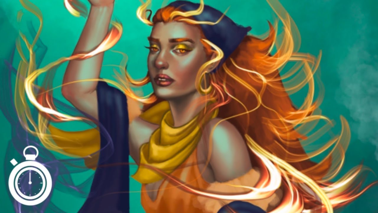 Fire Spirit Ipad Pro Digital Painting Process On Procreate Timelapse