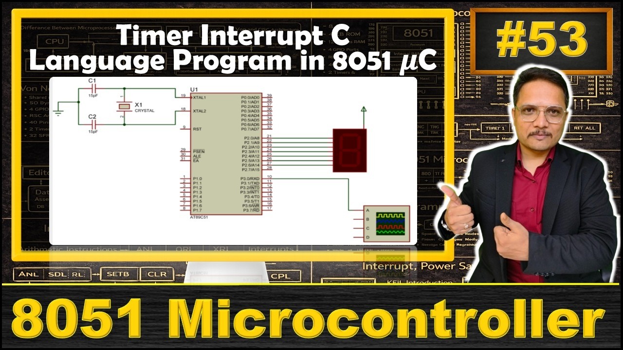 Timer Interrupt C Language Program For 8051 Microcontroller Youtube