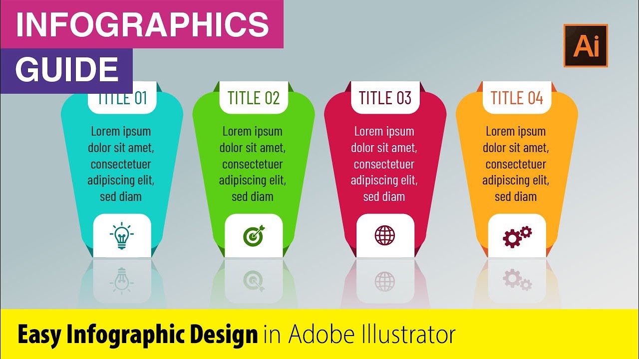 Adobe Illustrator Tutorial Four Options Easy Infographic Template
