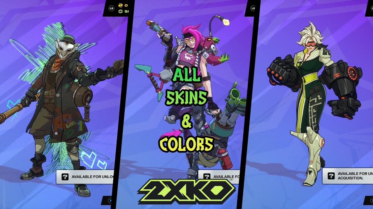 2xko Season 0 All 253 Skins Colorss Character Customization