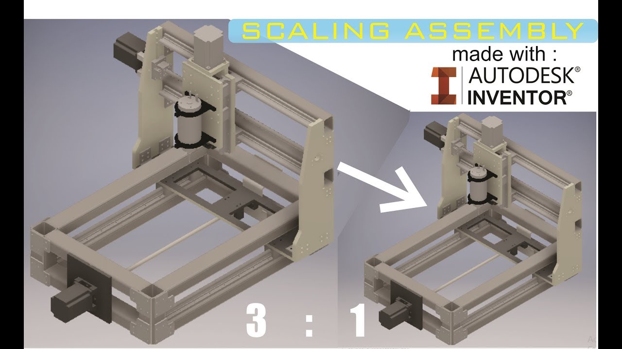 4a Autodesk Inventor Tutorial Scale Assembly And Part Youtube