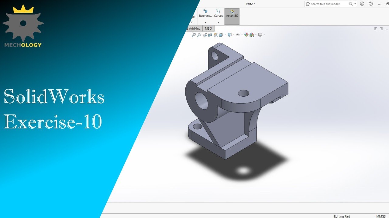Solidworks Exercise 10 Solidworks Tutorial 10 Youtube