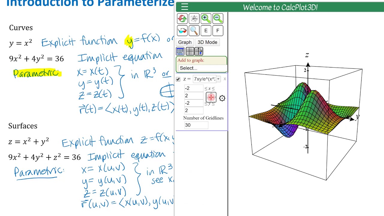 Introduction To Parameterized Surfaces Youtube