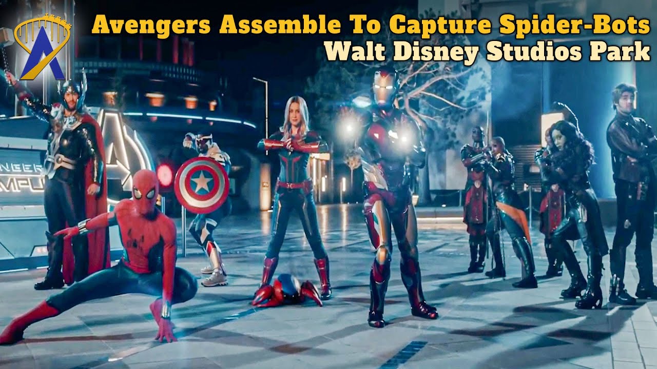 Avengers Assemble To Capture Spider Bots At Avengers Campus At