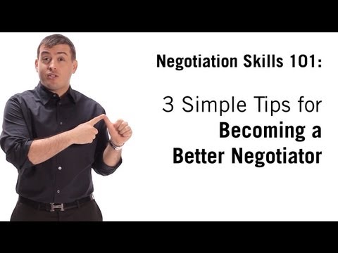 Negotiation Skills 3 Simple Tips