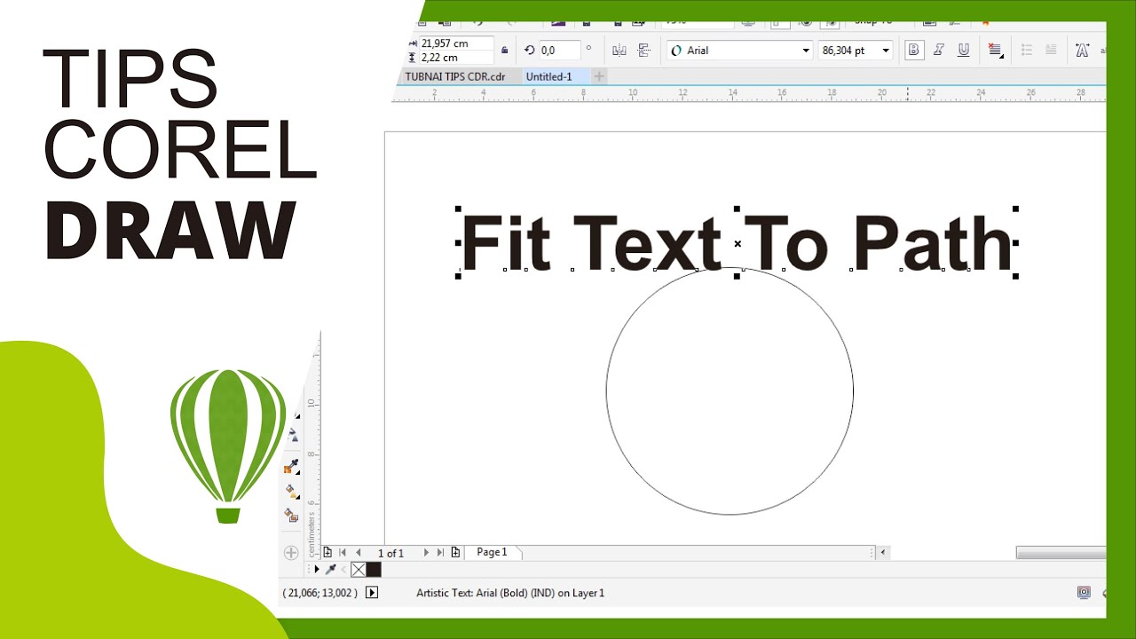 Belajar Coreldraw Menggunakan Fungsi Fit Text To Path Di Coreldraw