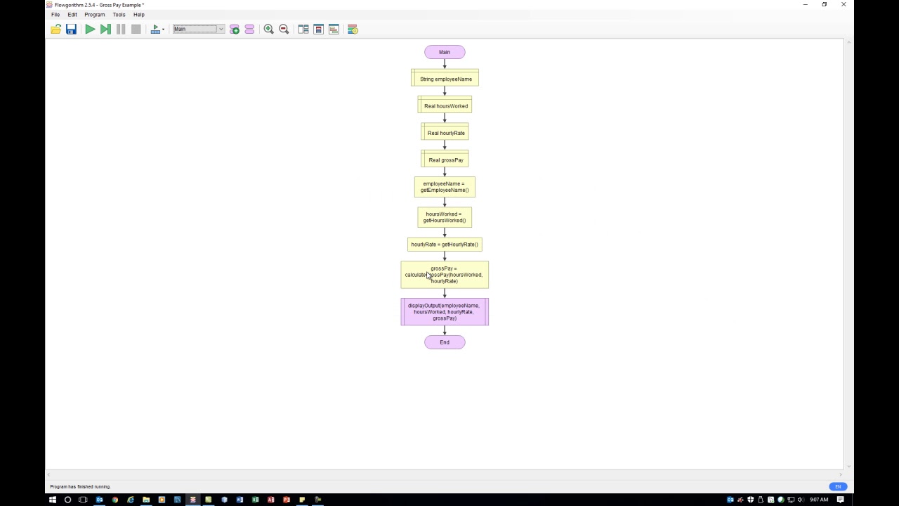 Cist 1305 Modules In Flowgorithm Youtube