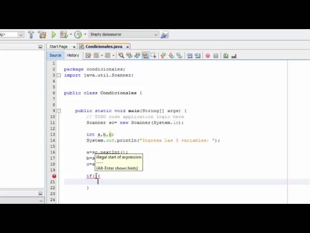 Tutorial Java Netbeans 6 Condicional If Else Apache Netbeans