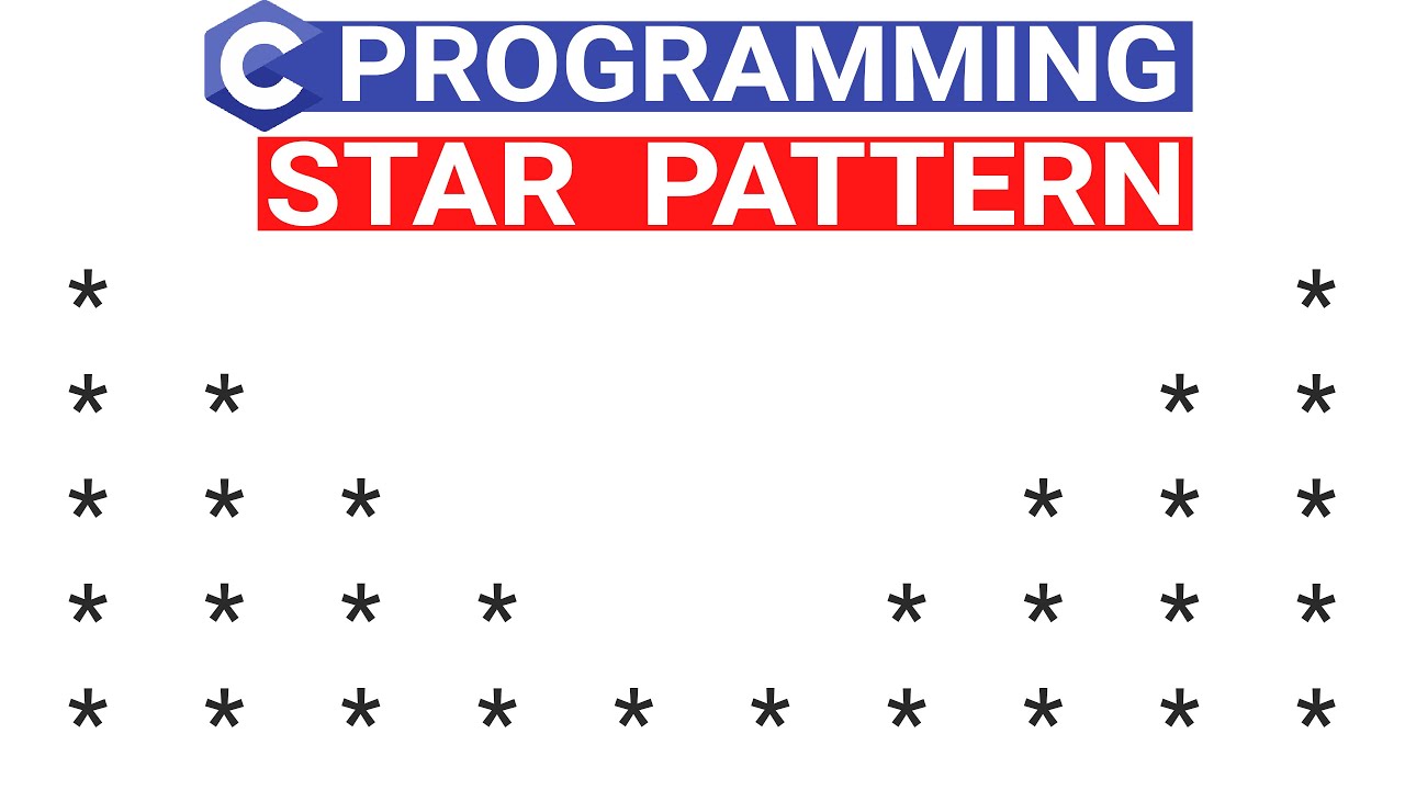 C Program To Print Stars Pattern Stars Pattern In C Language C Star