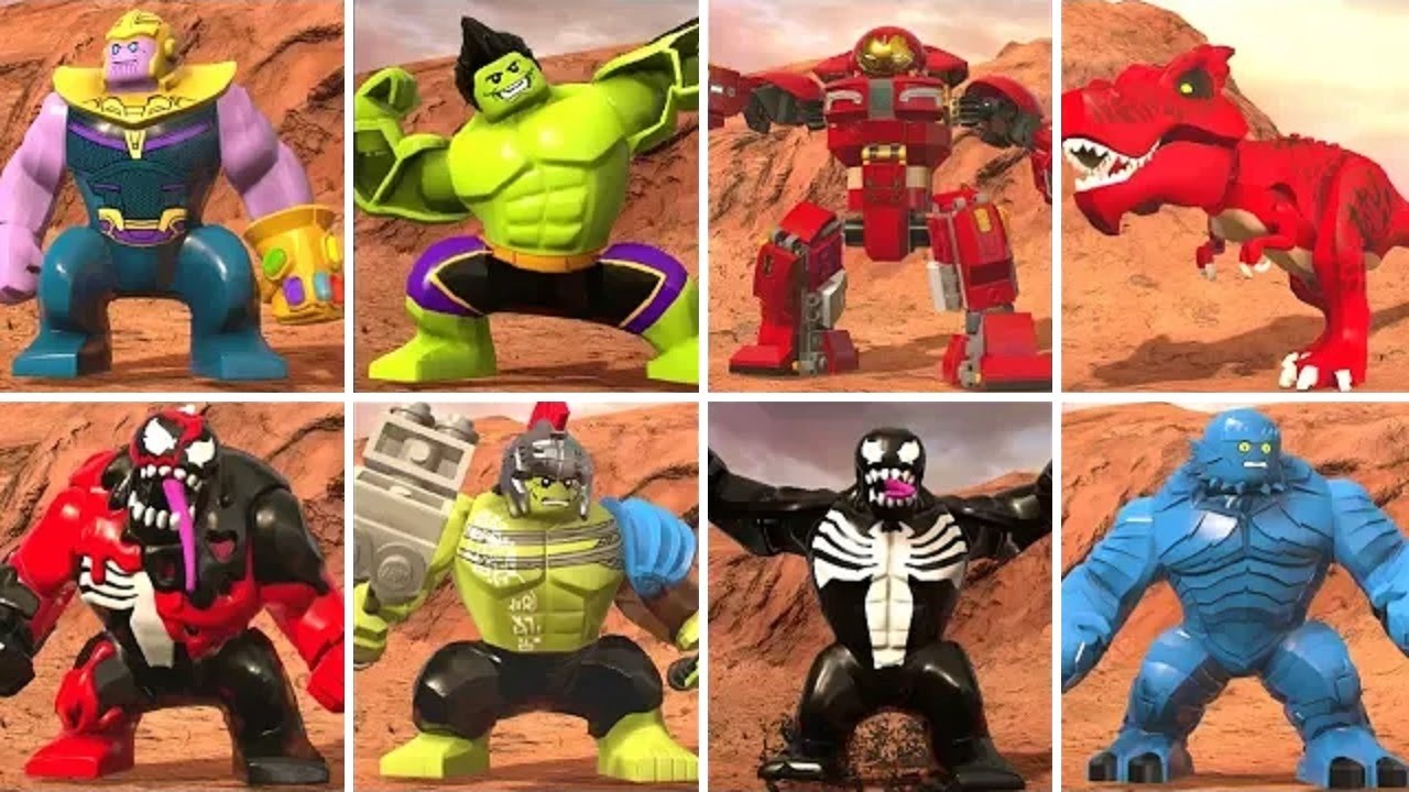 All Big Fig Characters In Lego Marvel Super Heroes 2 W All Dlc Youtube