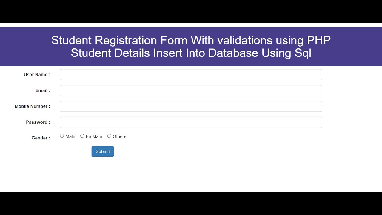 Employee Registration Form In Php With Validation At Jimmie Mireles Blog