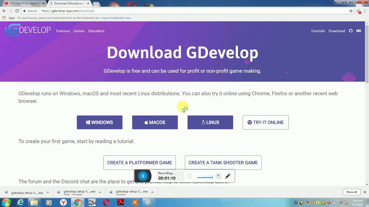 Gdevelop 5 Download Installing Youtube