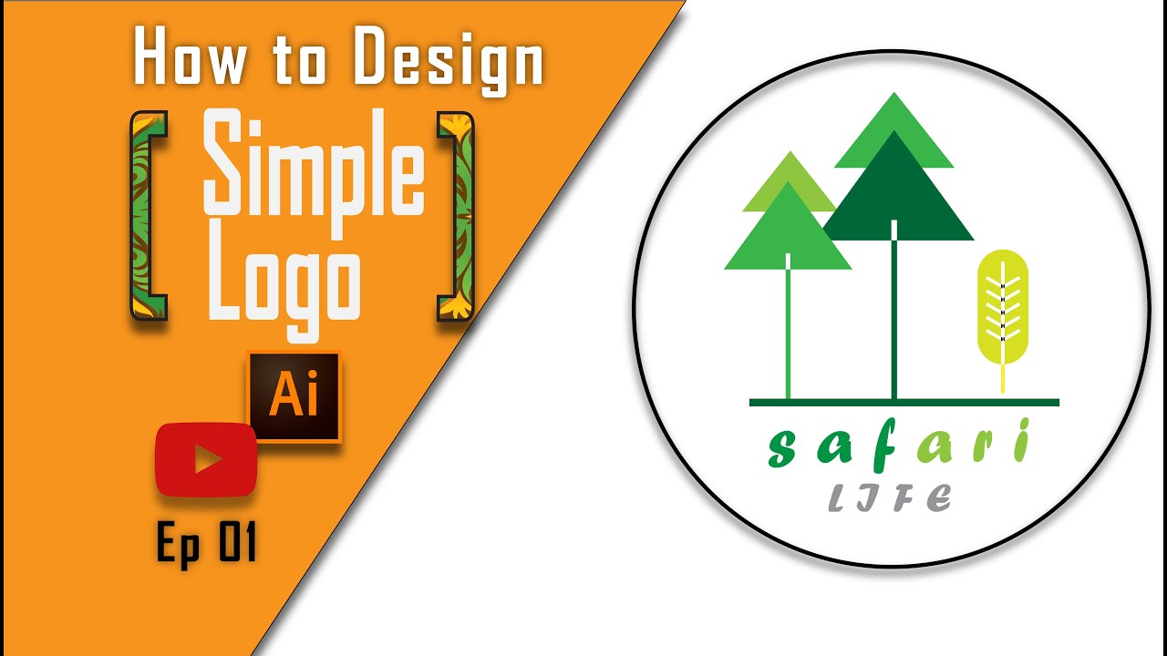Simple Logo Design Tutorial Adobe Illustrator Youtube