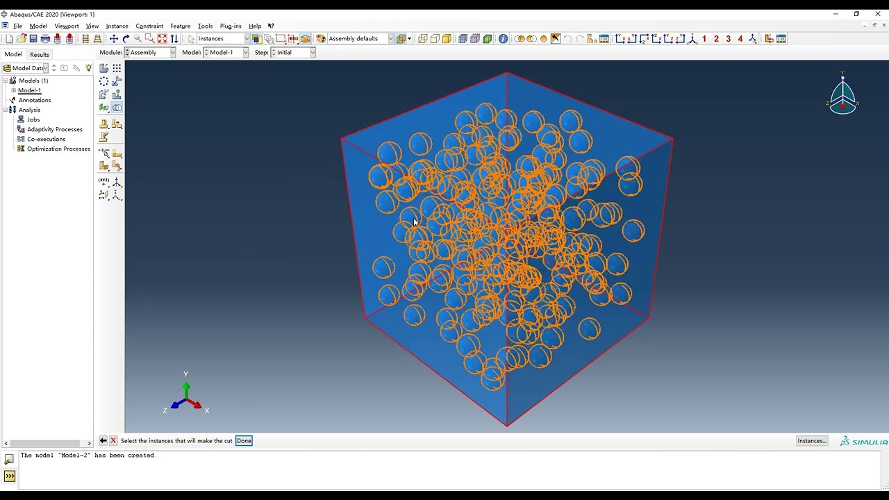 Use Python Script To Create A Rve Model In Abaqus Youtube