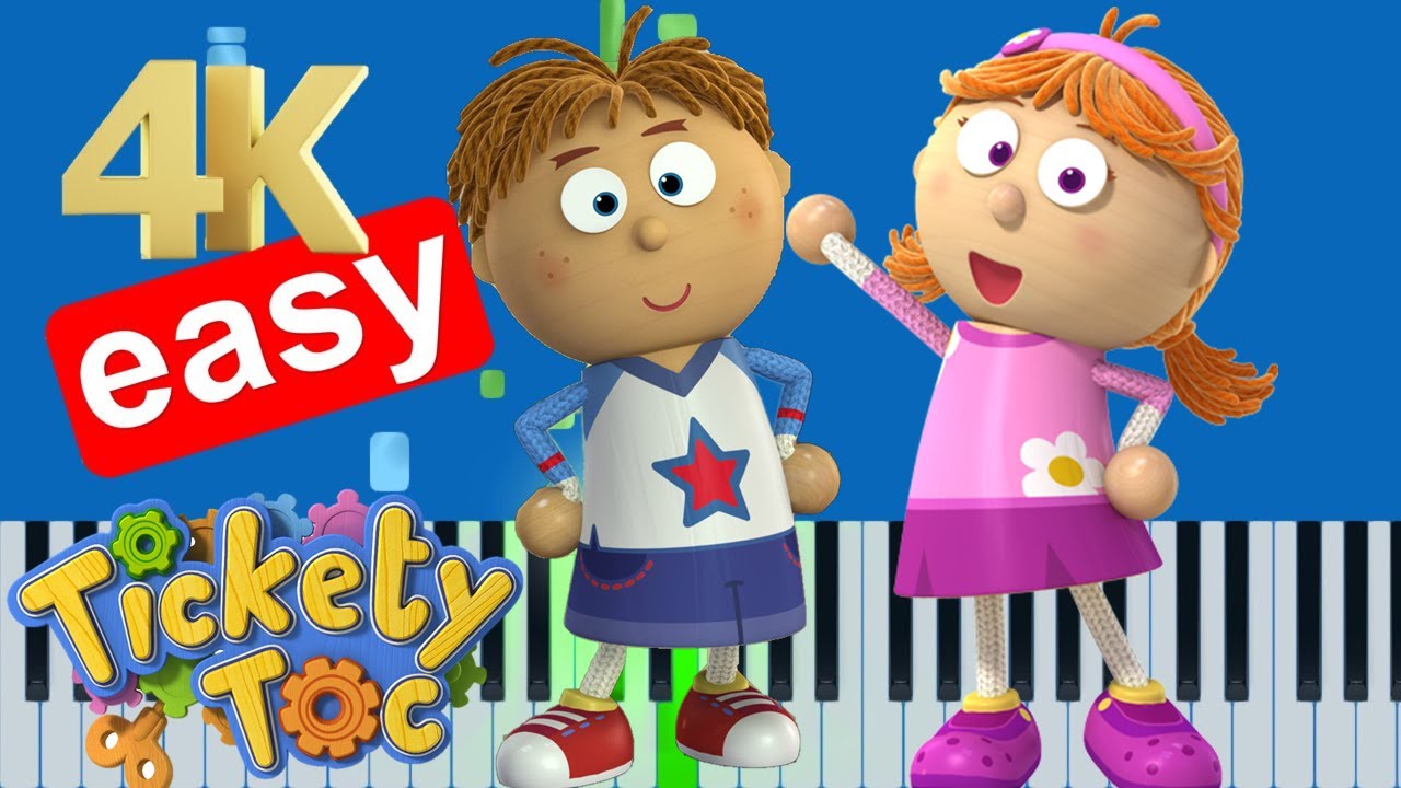 Tickety Toc Theme Song Slow Easy Piano Tutorial 4k Youtube