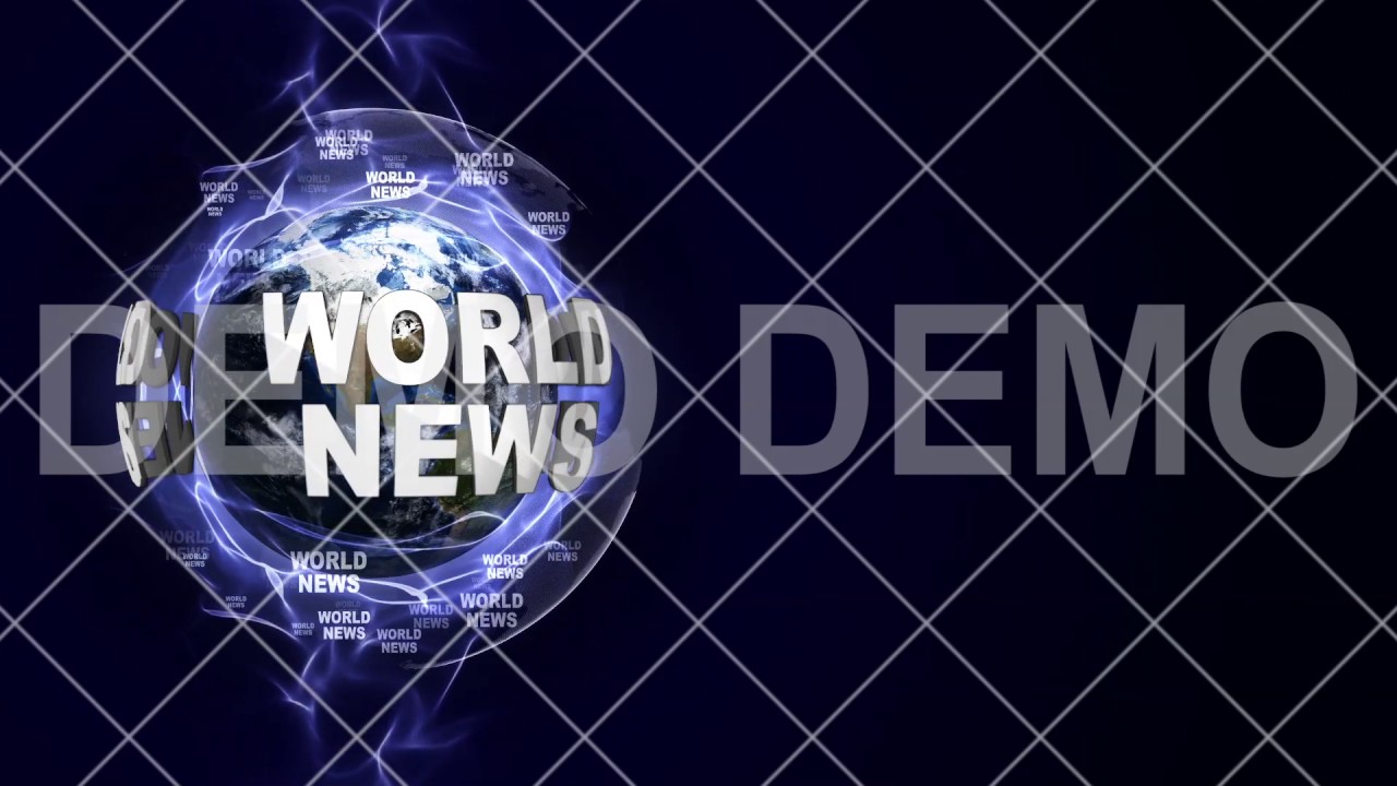 World News Motion Graphics Design Stock Animation Background