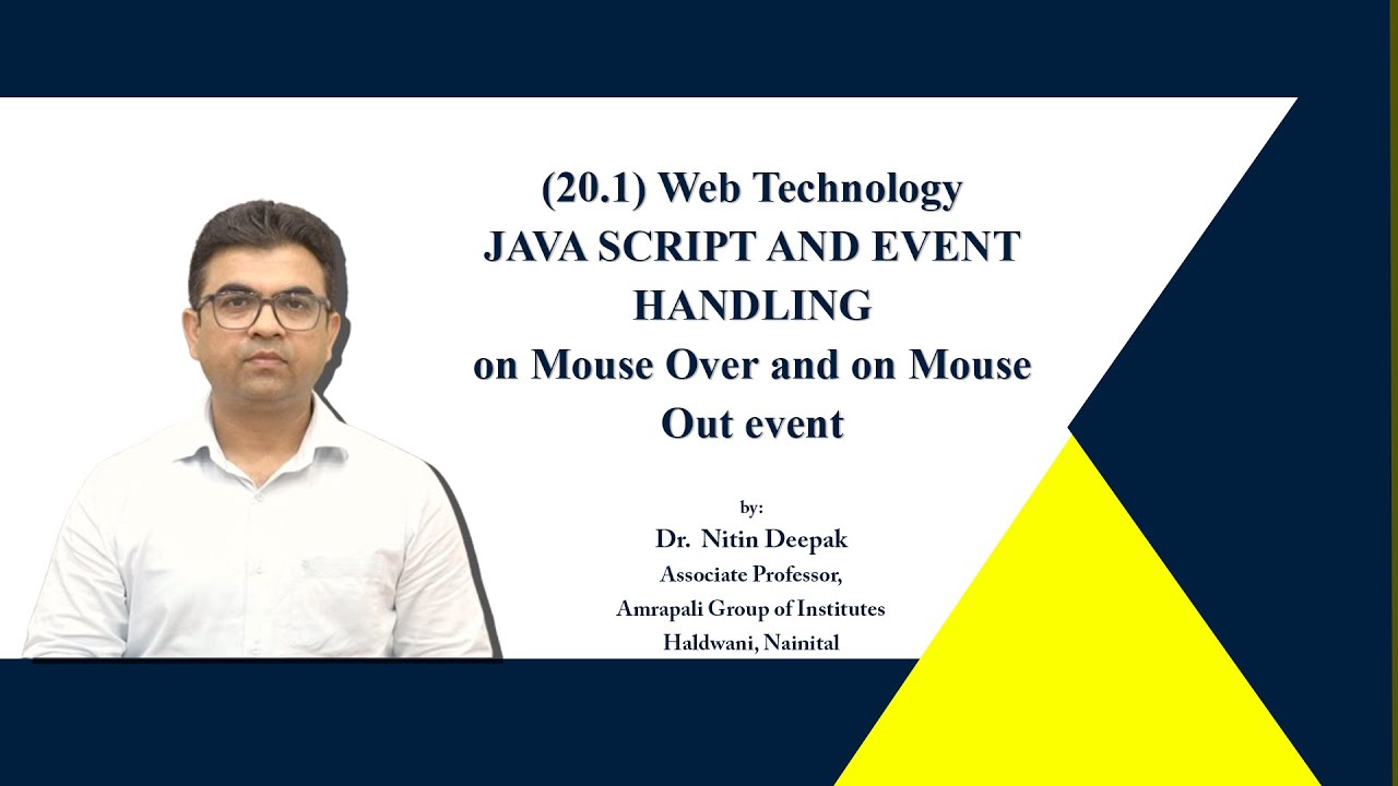 Javascript And Event Handling Youtube