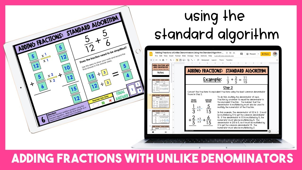Standard Algorithm Adding Fractions At Jack Pinero Blog