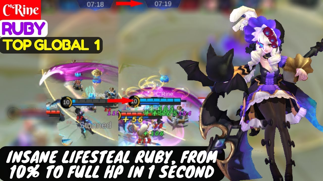 Insane Lifesteal Ruby From 10 To Full Hp In 1 Second Top Global 1