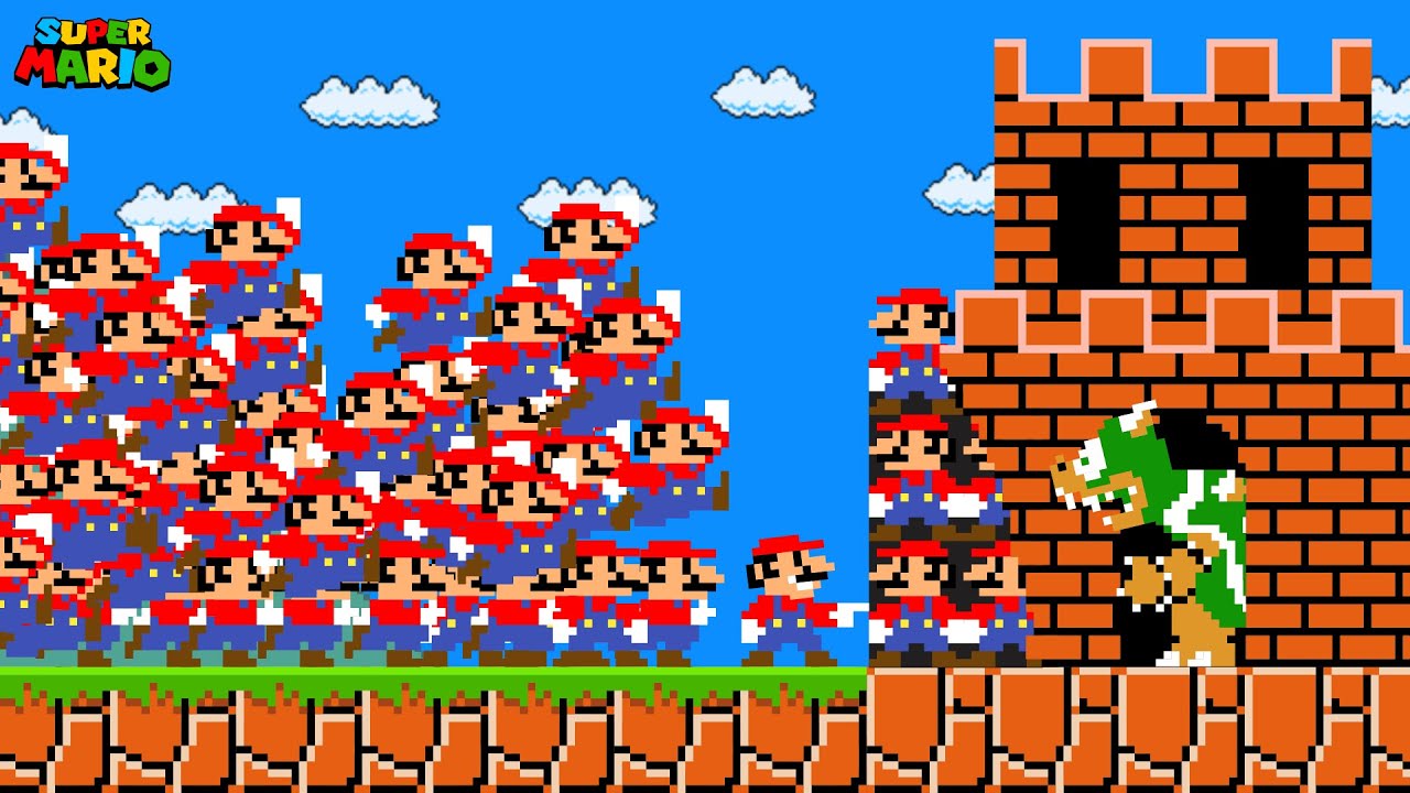 Super Mario Bros But Everything Mario Touch Turns To Mario Youtube