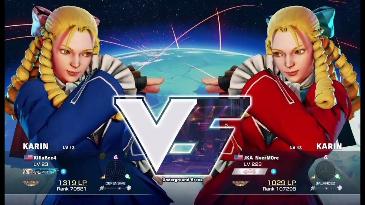 Street Fighter 5 V Karin Vs Karin Grabs And Combos Like Crazy Youtube