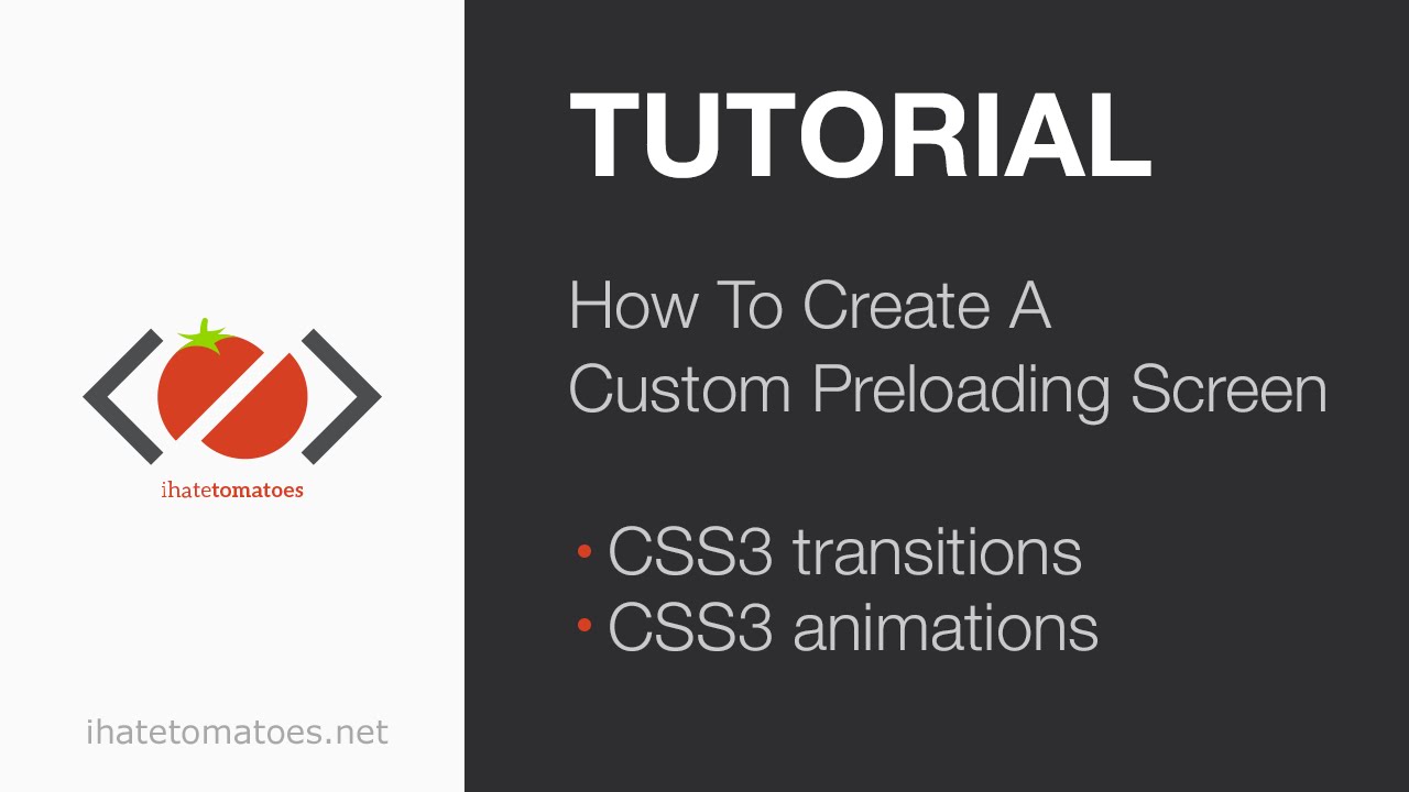 How To Create A Custom Preloading Screen Youtube