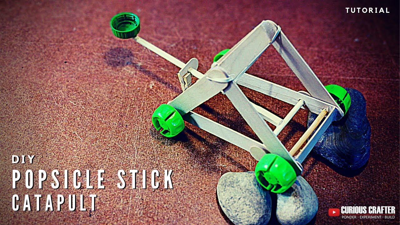 Diy Popsicle Stick Catapult Tutorial Youtube