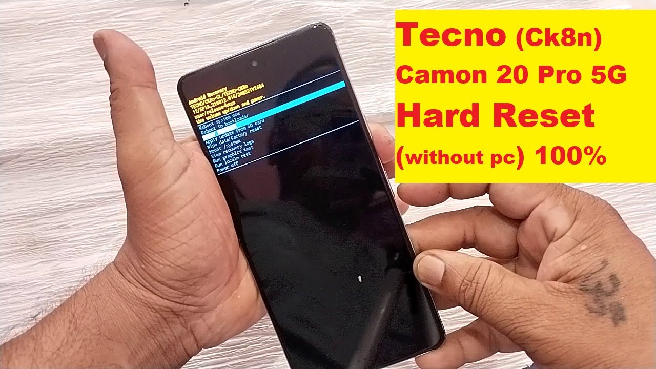 How To Hard Reset Tecno Camon 20 Pro 5g Ck8n Without Pc 100 Done