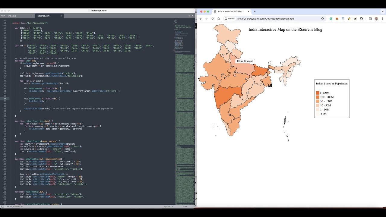 Learn How To Create An Interactive Map Of India Using Html5 Javascript
