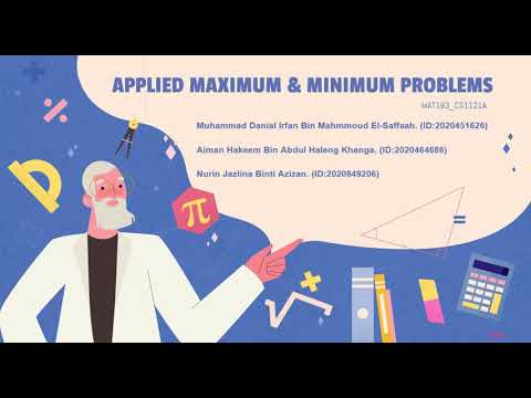 Mat183 Applied Maximum And Minimum Problems Youtube