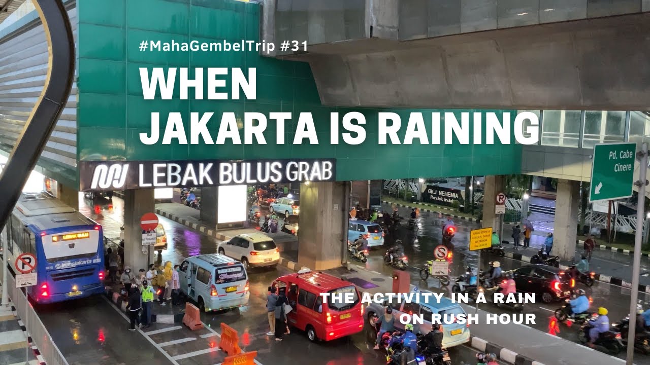 4k Asmr Thunderstorm Heavy Rain In South Jakarta Around Mass Rapid
