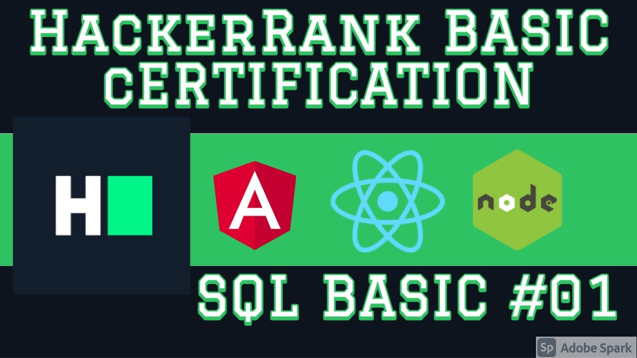 Hackerrank Sql Basic Certification 01 Youtube