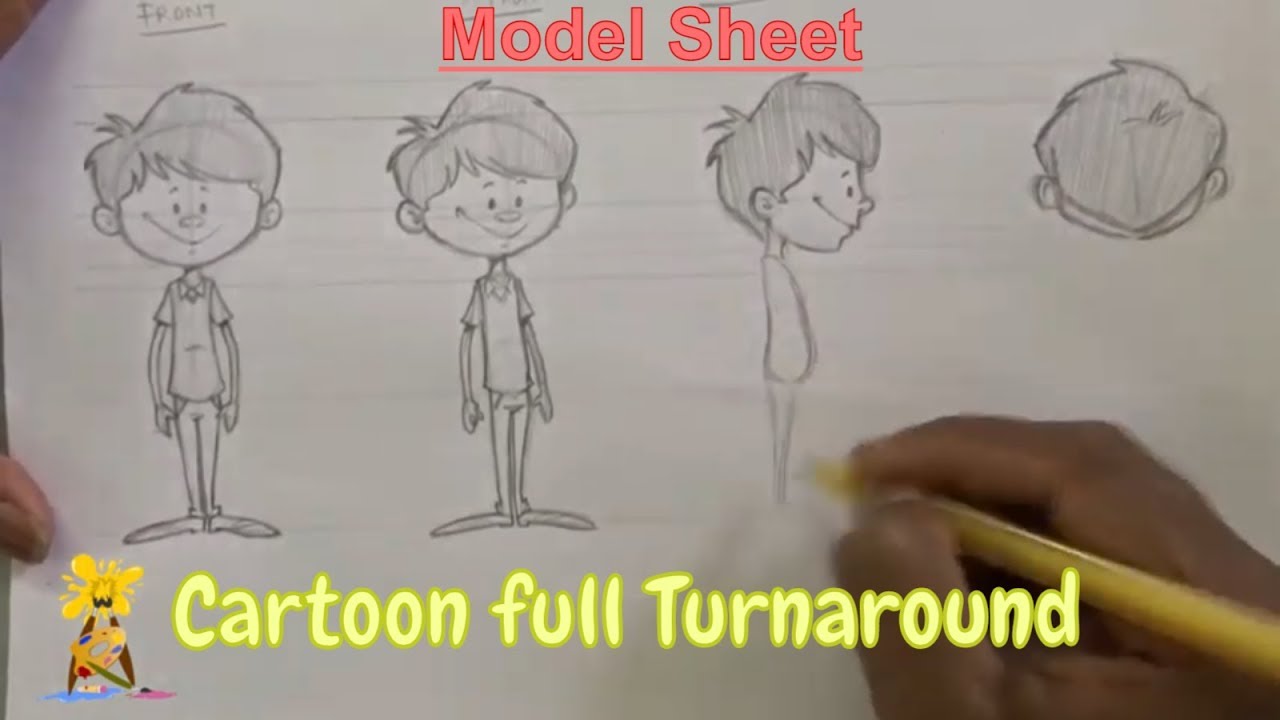 How To Draw A Cartoon Character Turnaround Model Sheet Character