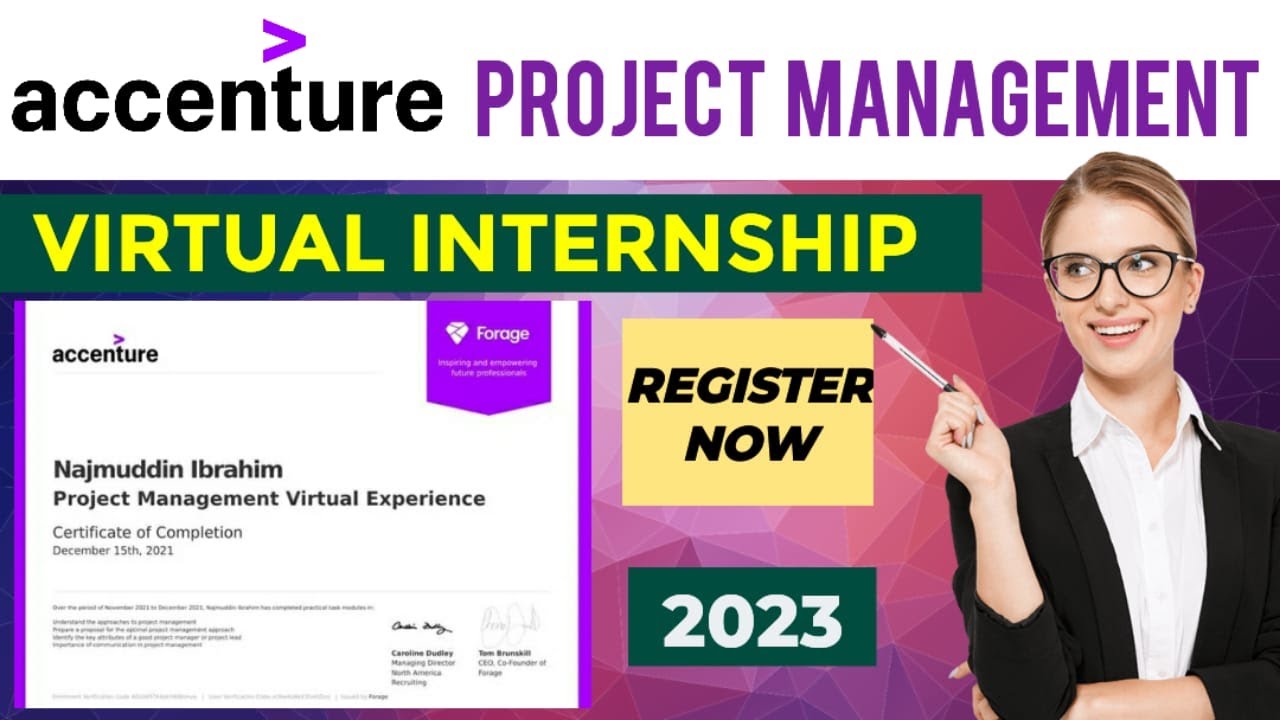 Accenture Project Management Online Internship With Certificate Work