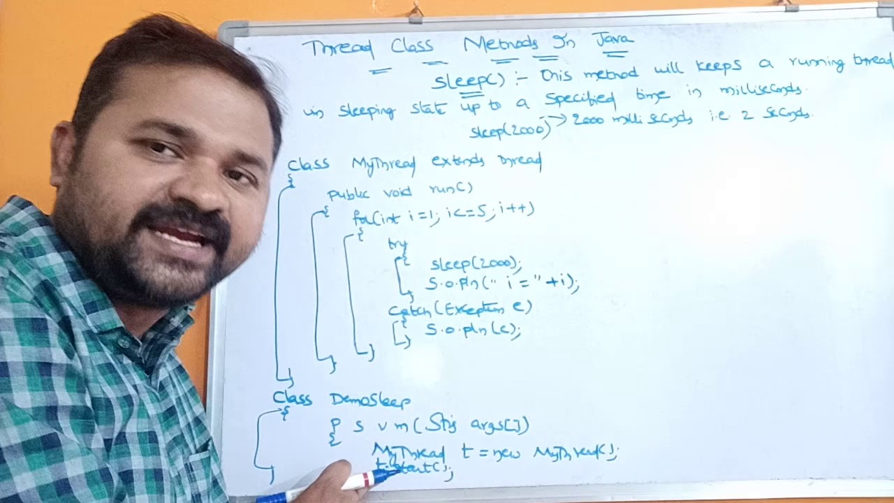 Sleep Method Thread Class Methods In Java Part3 Youtube