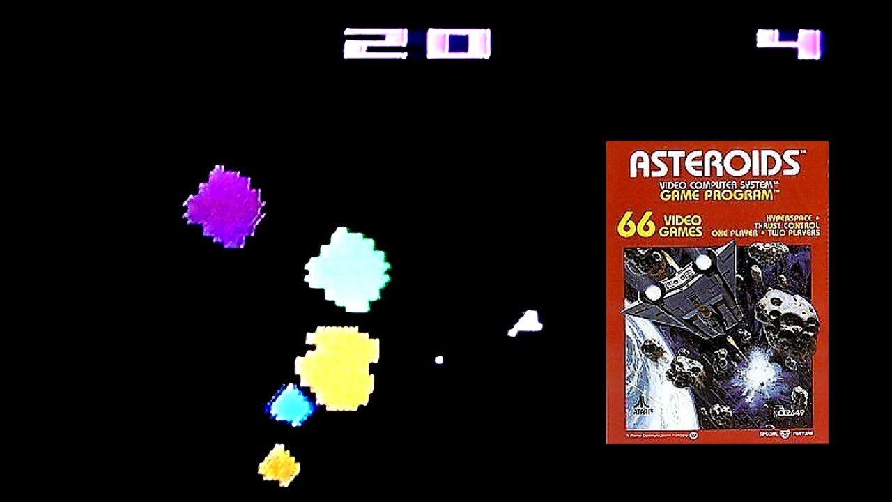 Atari 2600 Asteroids Difficulty Level A Advanced Vs Difficulty Level