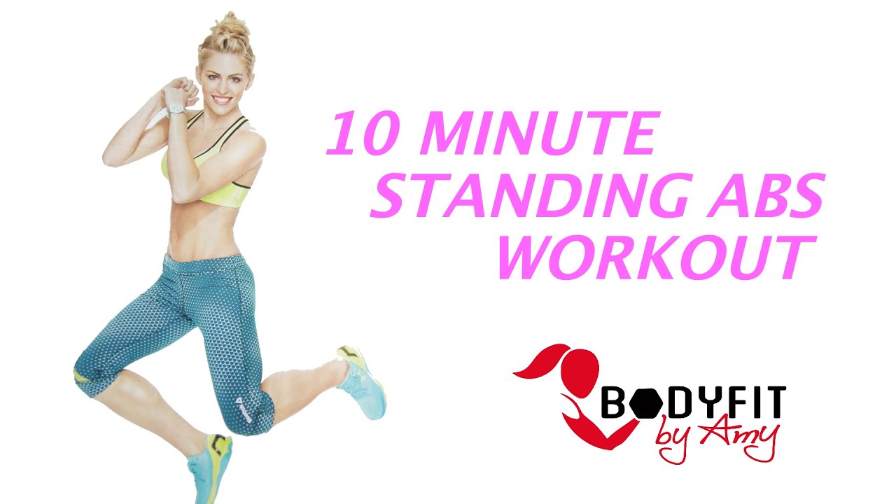 10 Minute Standing Abs No Crunch Workout Youtube