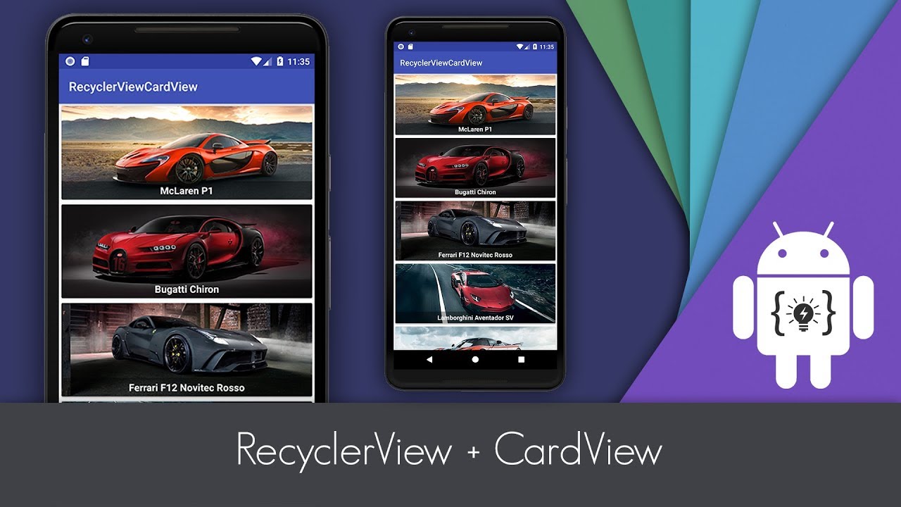 Recyclerview With Cardview Example Tutorial In Android