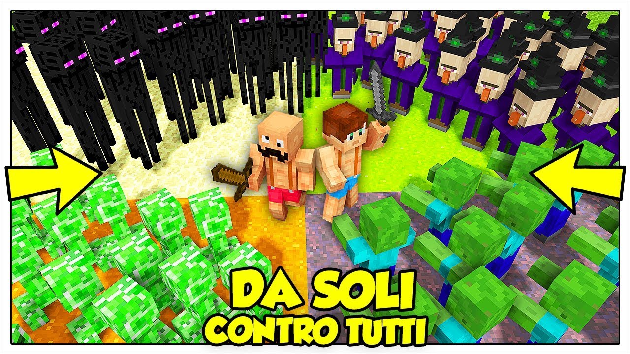 Sopravvivere Senza Nulla All Attacco Di Tutti I Mob Di Minecraft Ita