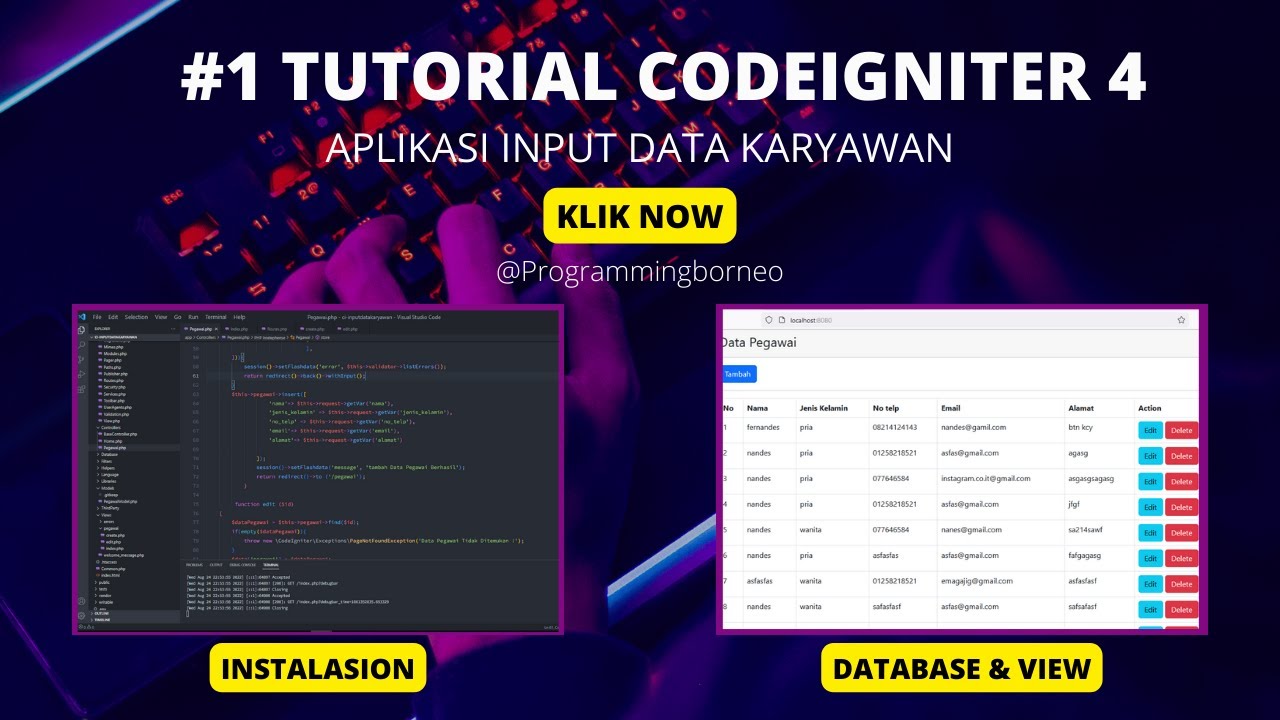 Tutorial Project Di Codeigniter 4 1 Youtube