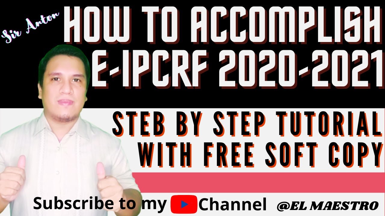Deped Updated E Ipcrf 2020 2021 Step By Step Tutorial Youtube