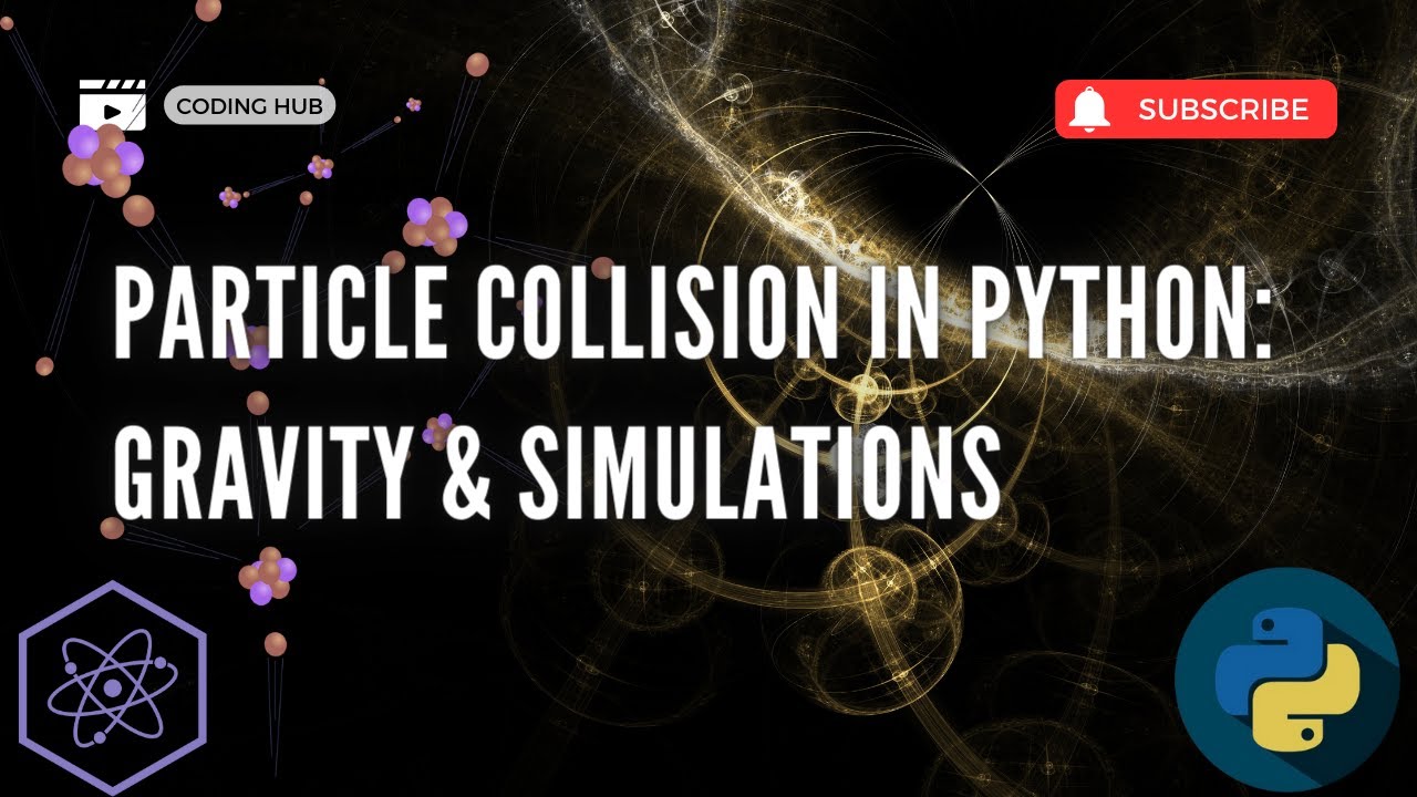 Python Particle Collision Effect Simulating Gravitational Interactions