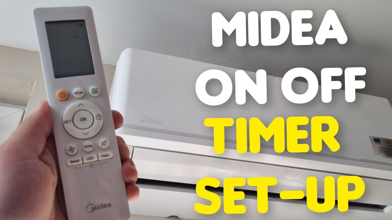 How To Set Timer Midea Air Conditioner On Off Timer Setup Youtube