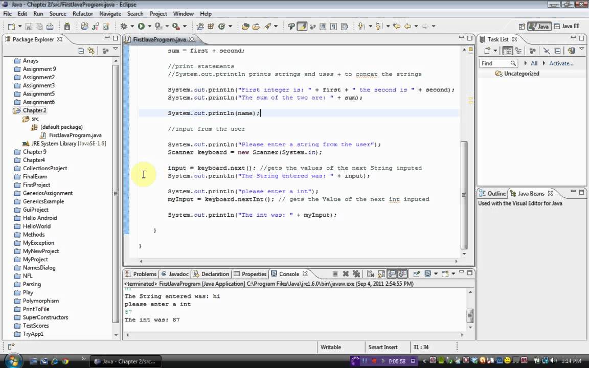 Java Variables Print Statements Youtube