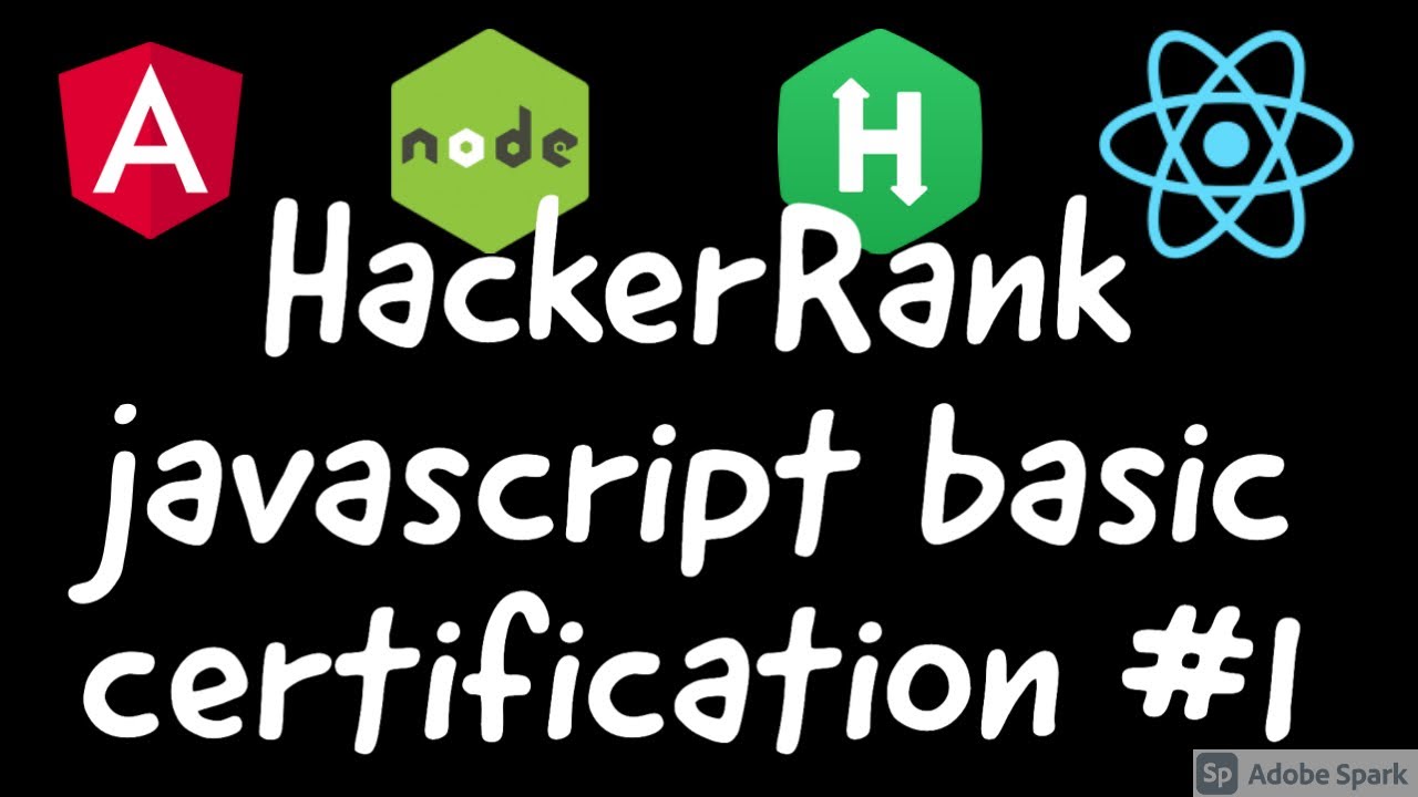 Hacker Rank Javascript Basic Certification Youtube