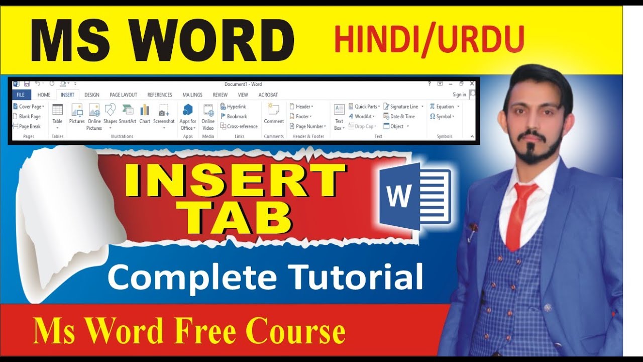 Microsoft Word Tutorial Ms Word Insert Tab Complete Tutorial Ms