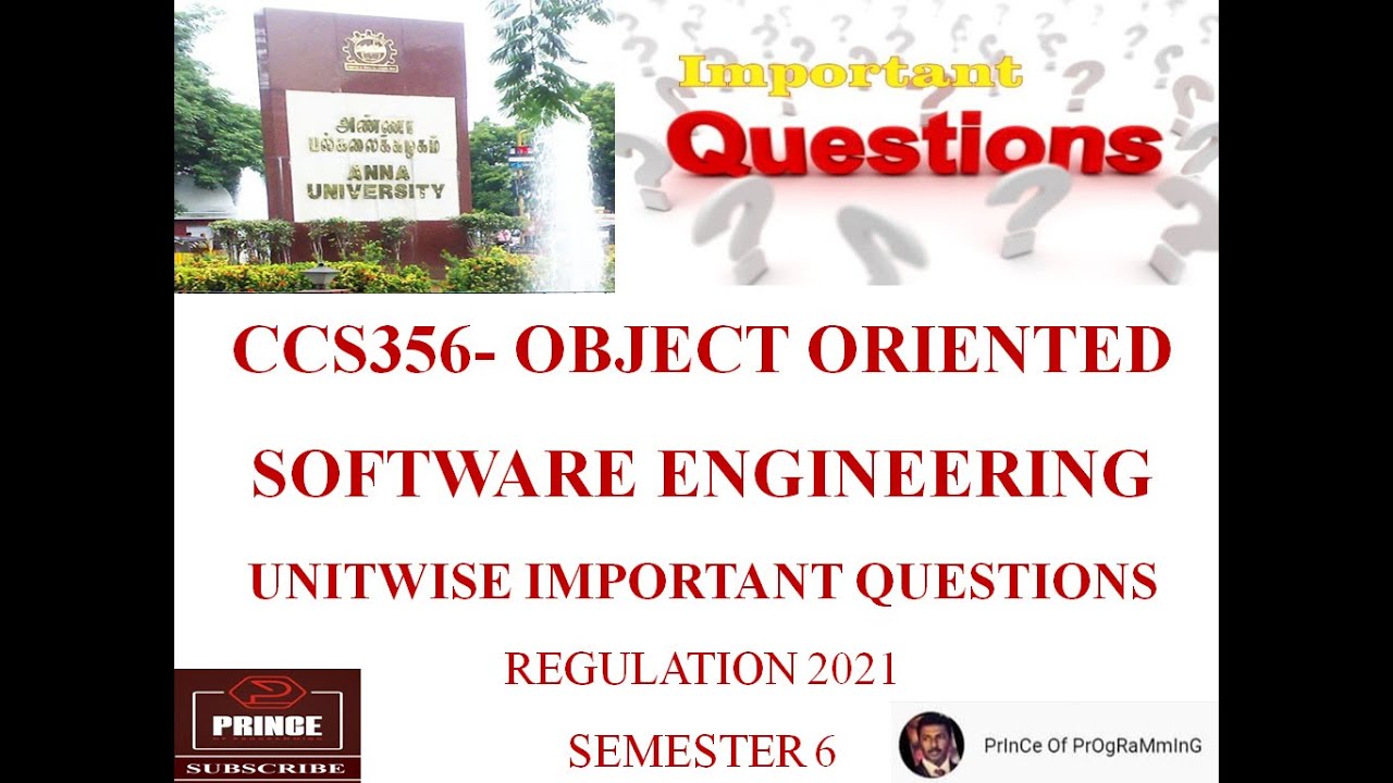 Ccs356 Object Oriented Software Engineering Important Questions Easy