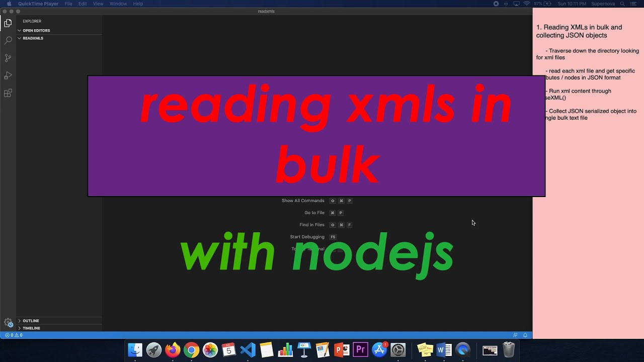 Reading Xmls In Bulk With Nodejs Youtube
