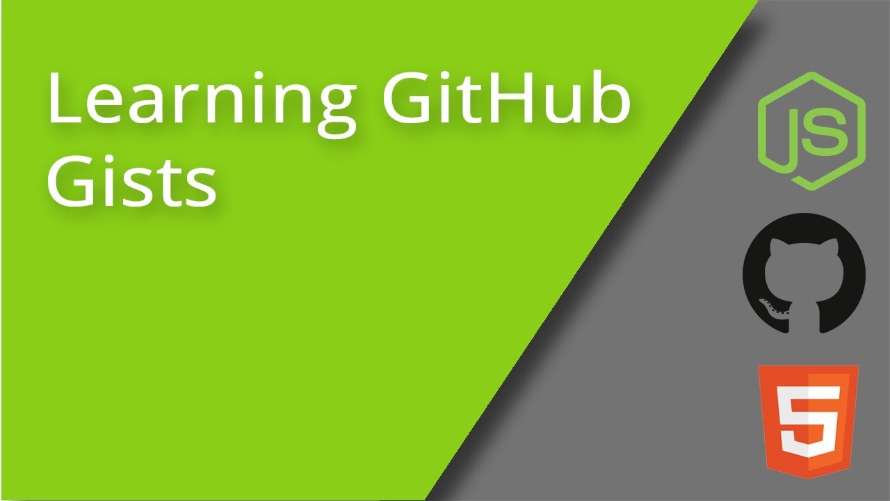 Learning Github Gists Youtube