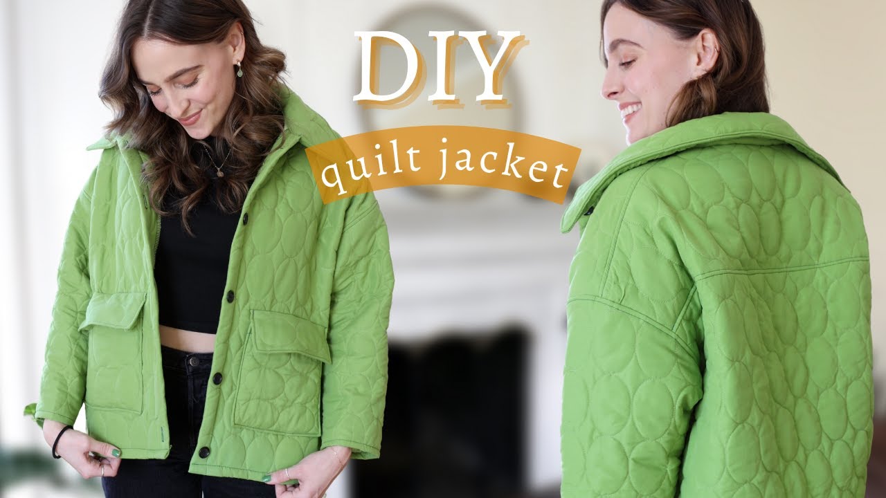 Diy Quilt Jacket From 5 Thrifted Blanket Youtube
